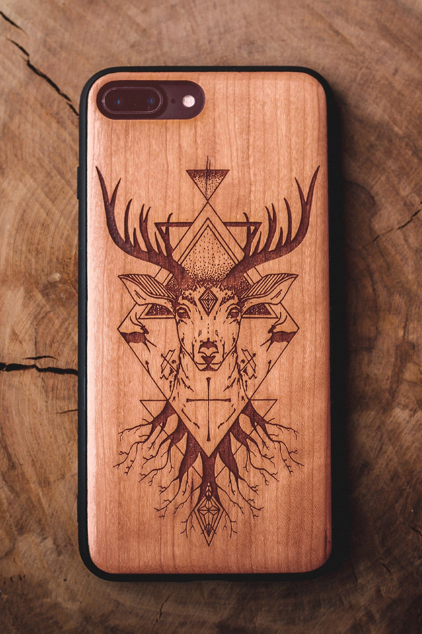 Wooden Phone Cases | Minimalistic Stag Phone Case | Illustrate