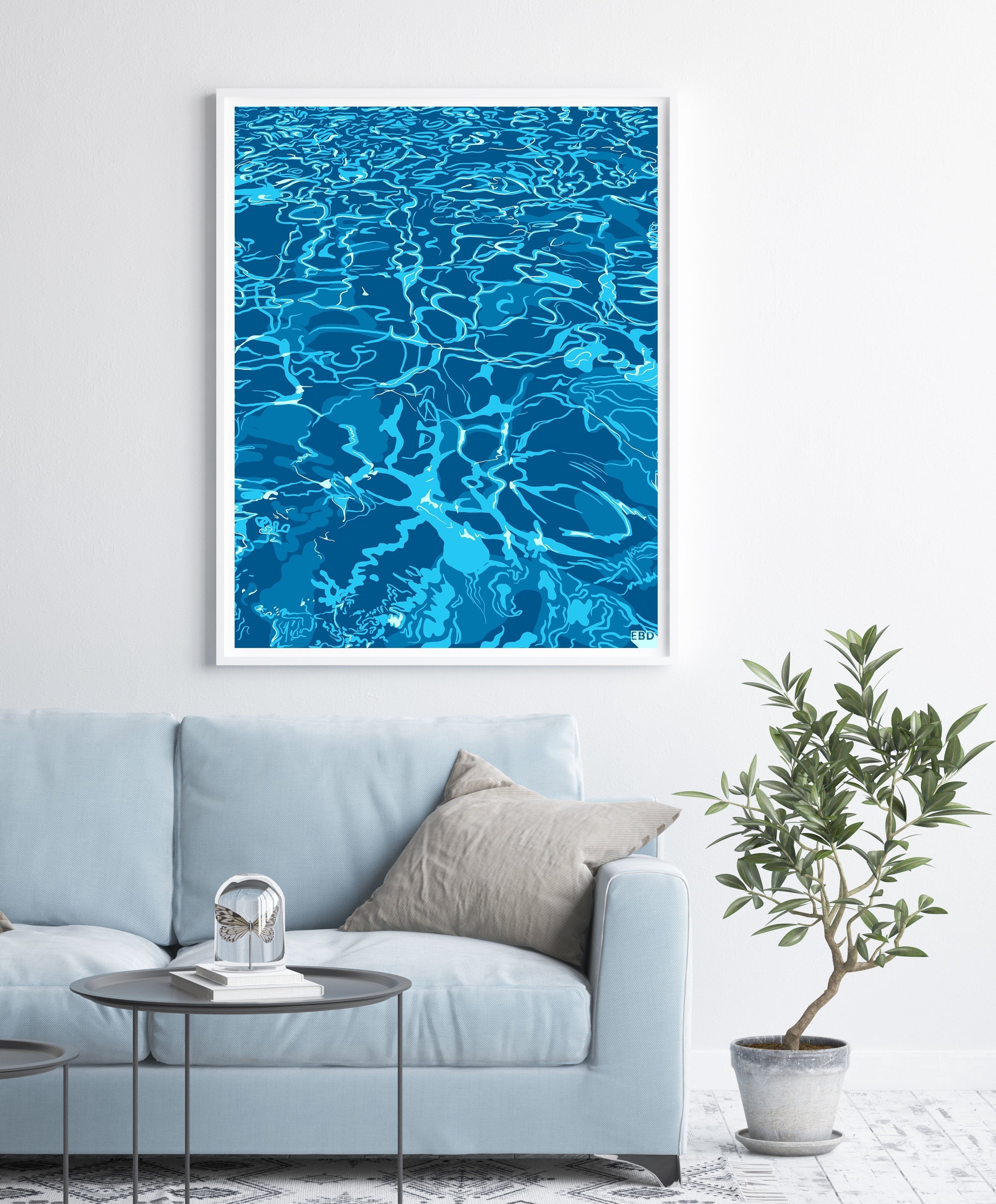 Poolside - High Quality Fine Art Print by Illustrate